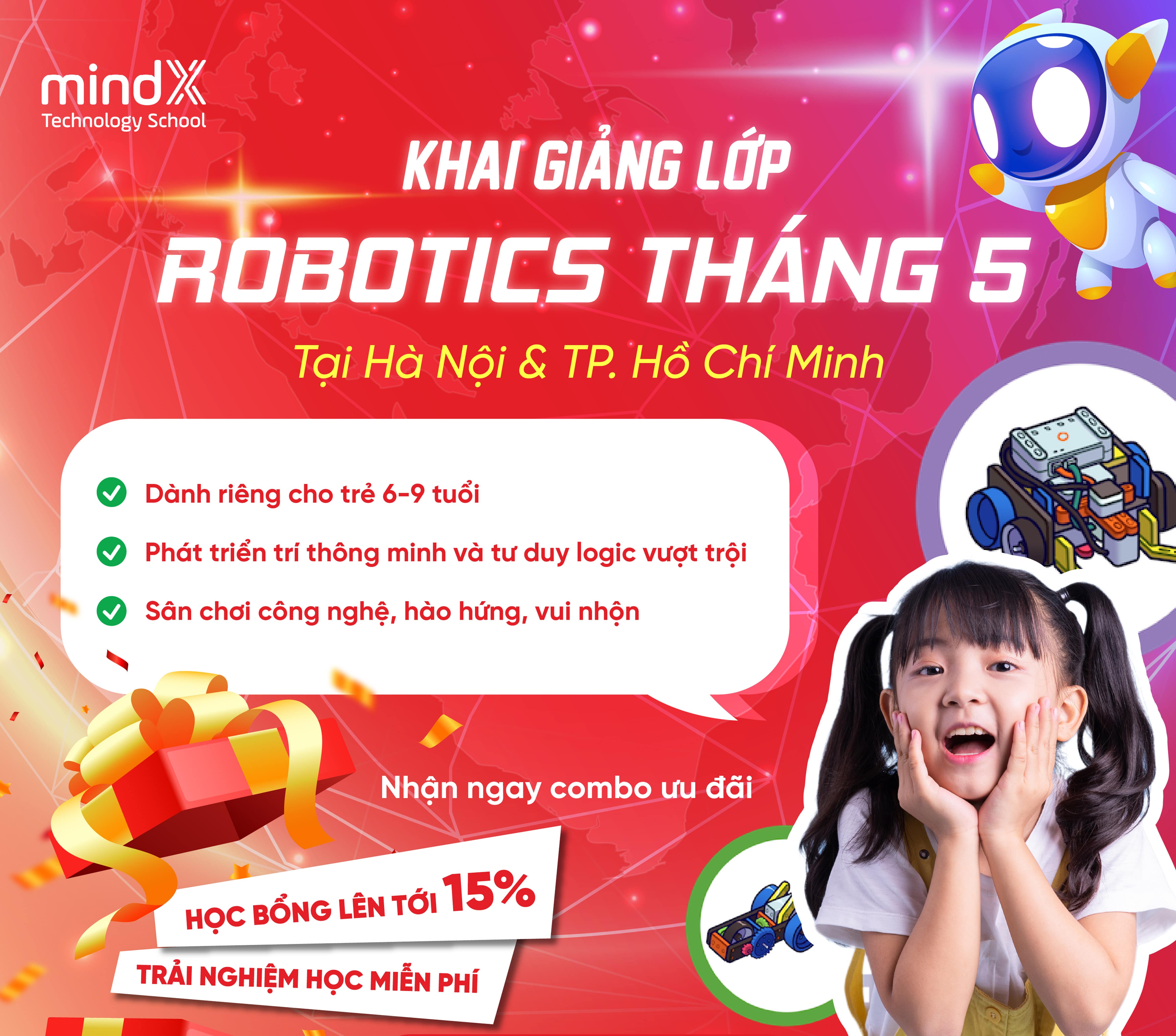 Khai giảng Khóa học Lập trình Robotics tháng 5 - MindX blog